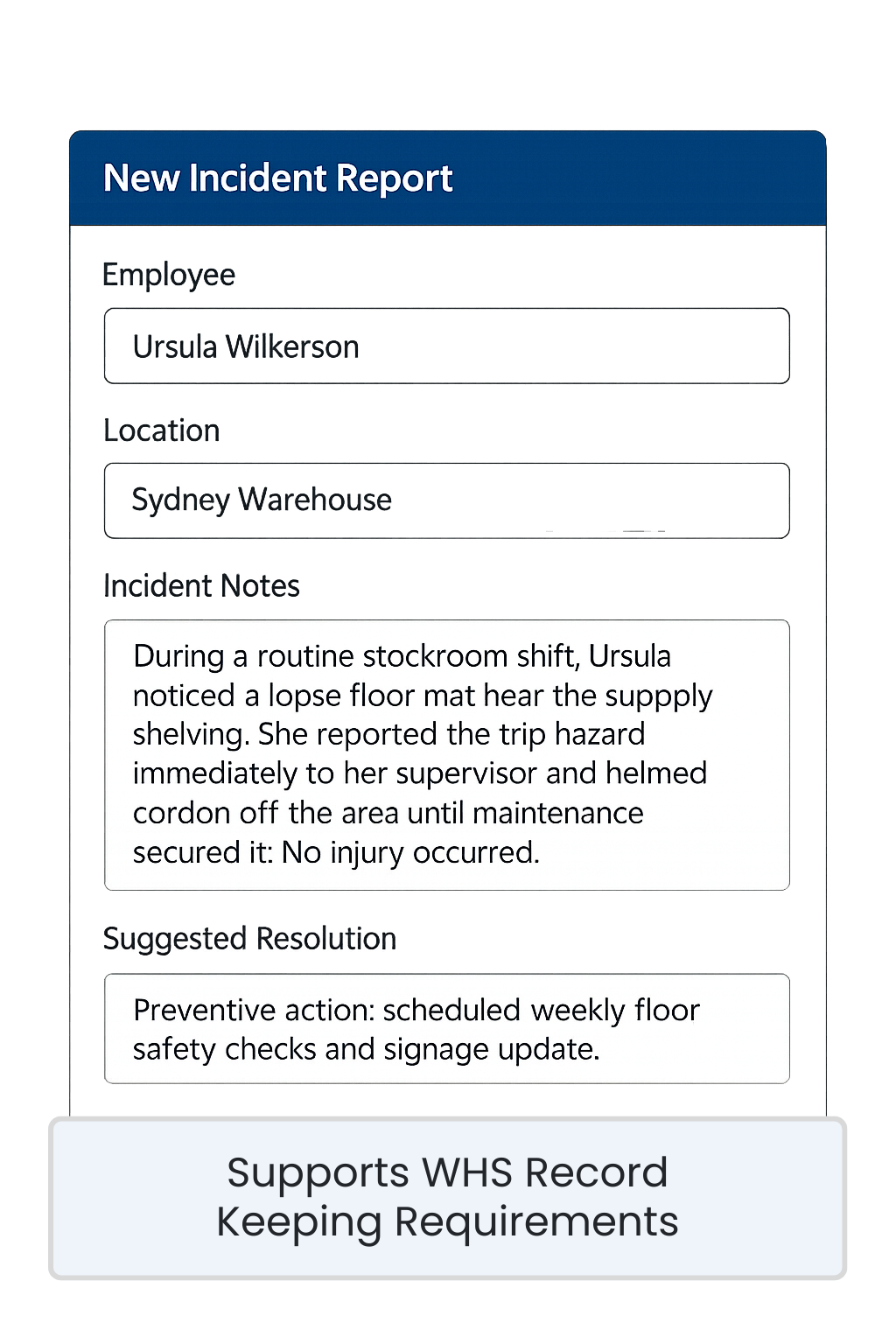 Incident Management Software, WHS Record Keeping System | ClockOn